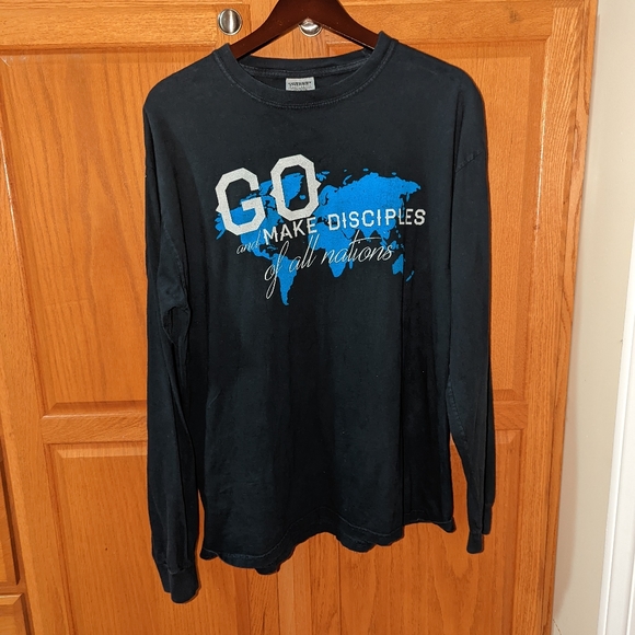 Shirts | Vintage Christian Long Sleeves T Shirt Go Make Disciples Of ...